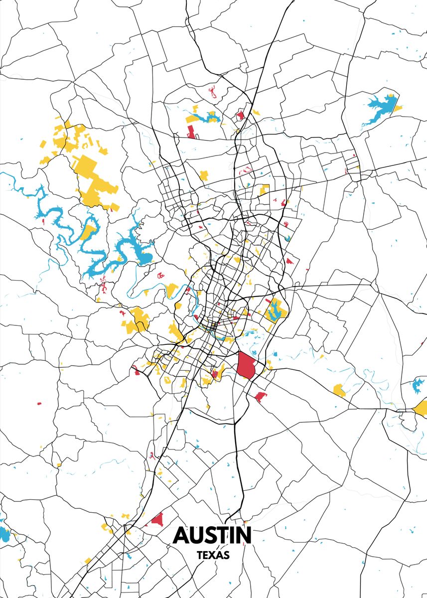 'Poster Austin' Poster, picture, metal print, paint by Ricardo Costa ...