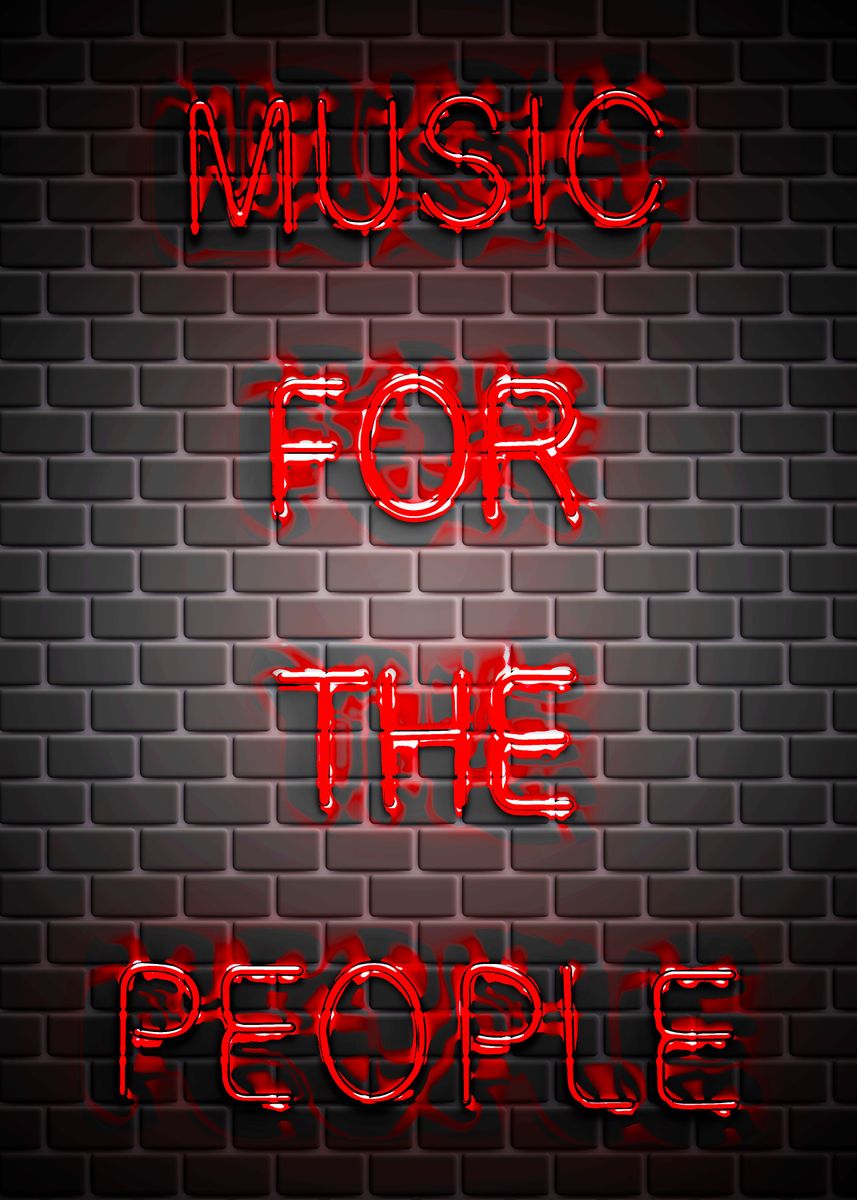 'Musical neon quotes' Poster, picture, metal print, paint by deidrera ...