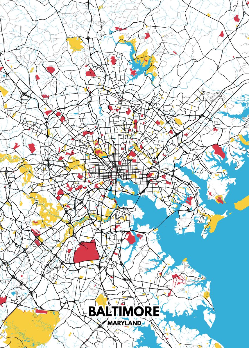 'Poster Baltimore' Poster, picture, metal print, paint by Ricardo Costa ...