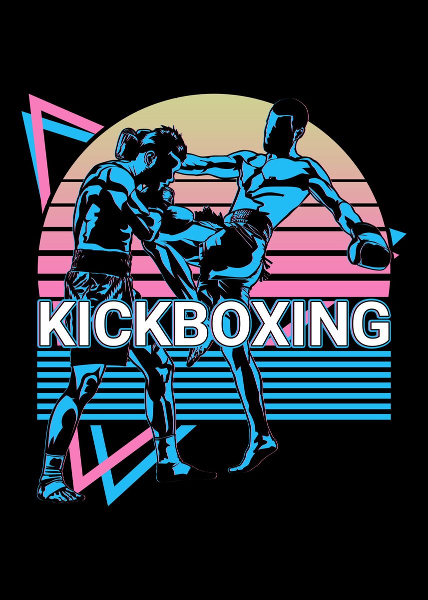 'Kickboxing Retro' Poster, picture, metal print, paint by AestheticAlex ...