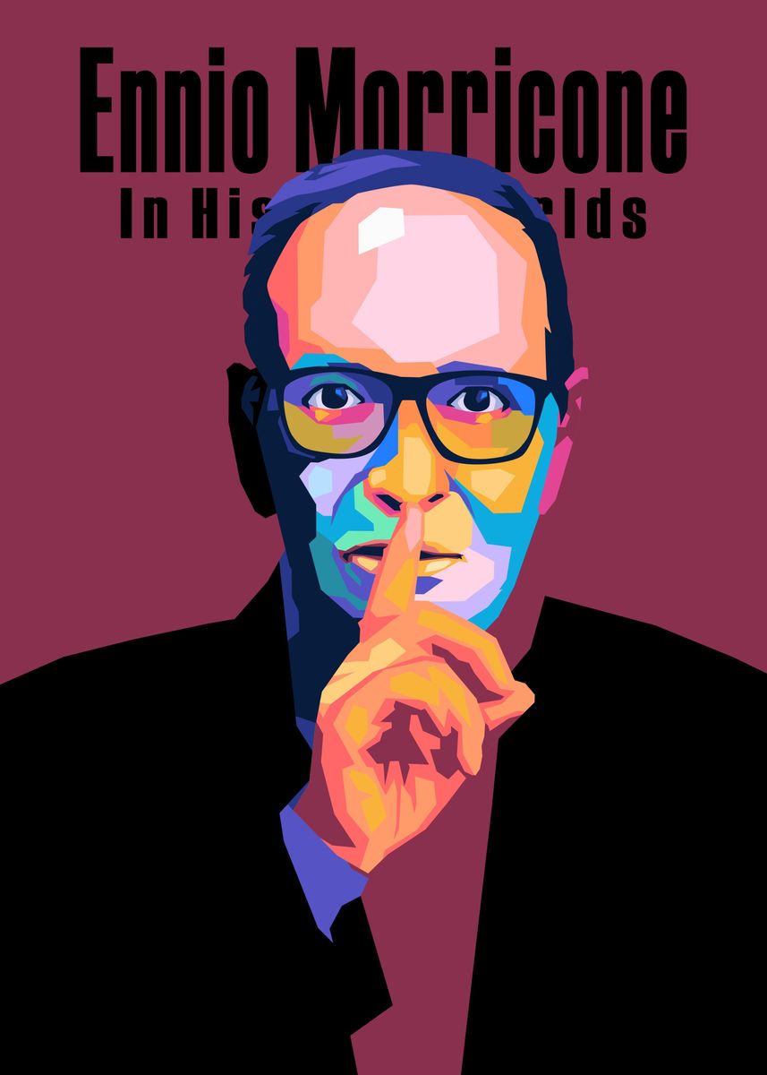 'Ennio Morricone' Poster, picture, metal print, paint by Ar dani | Displate
