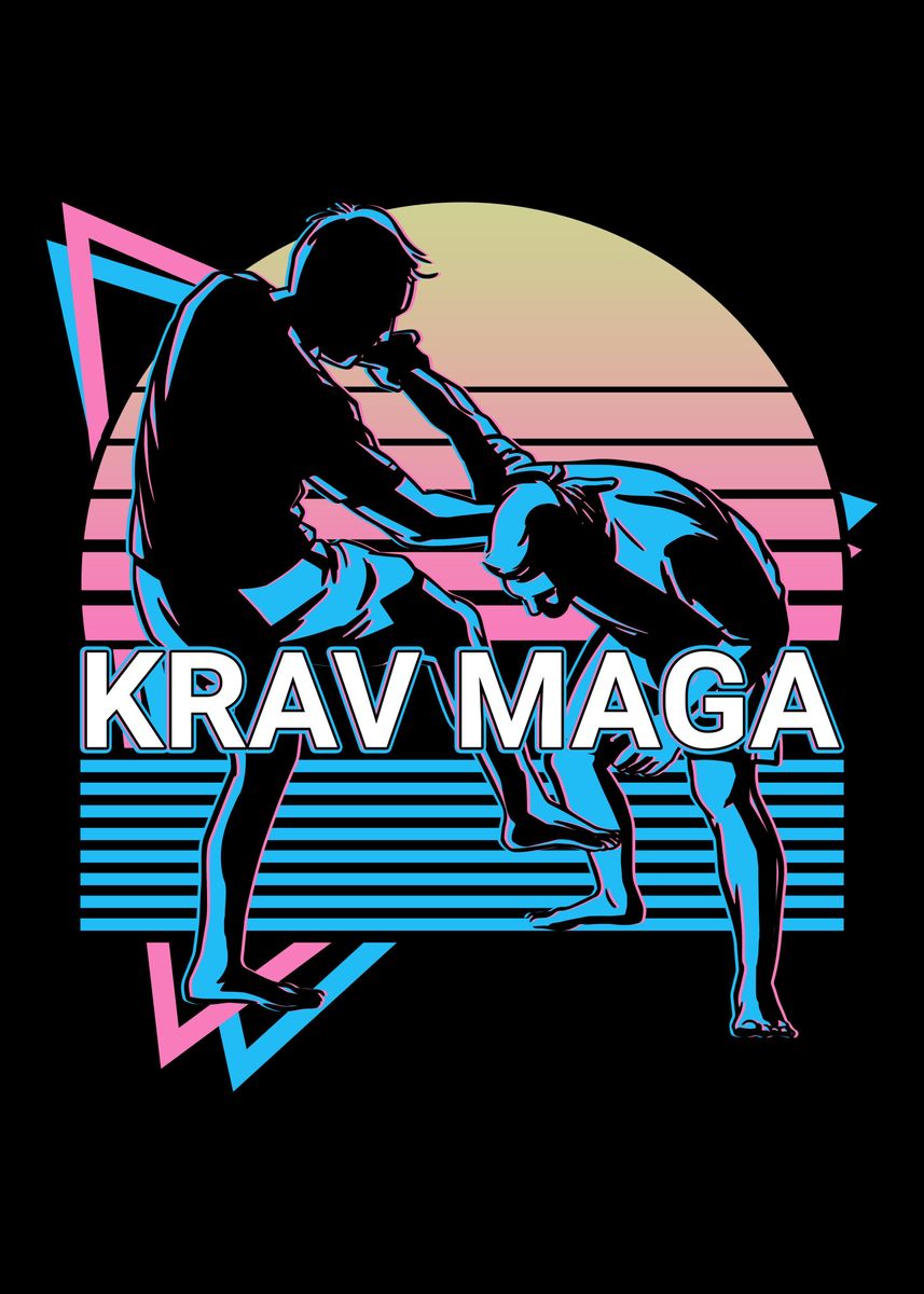'Krav Maga Retro' Poster, picture, metal print, paint by AestheticAlex ...