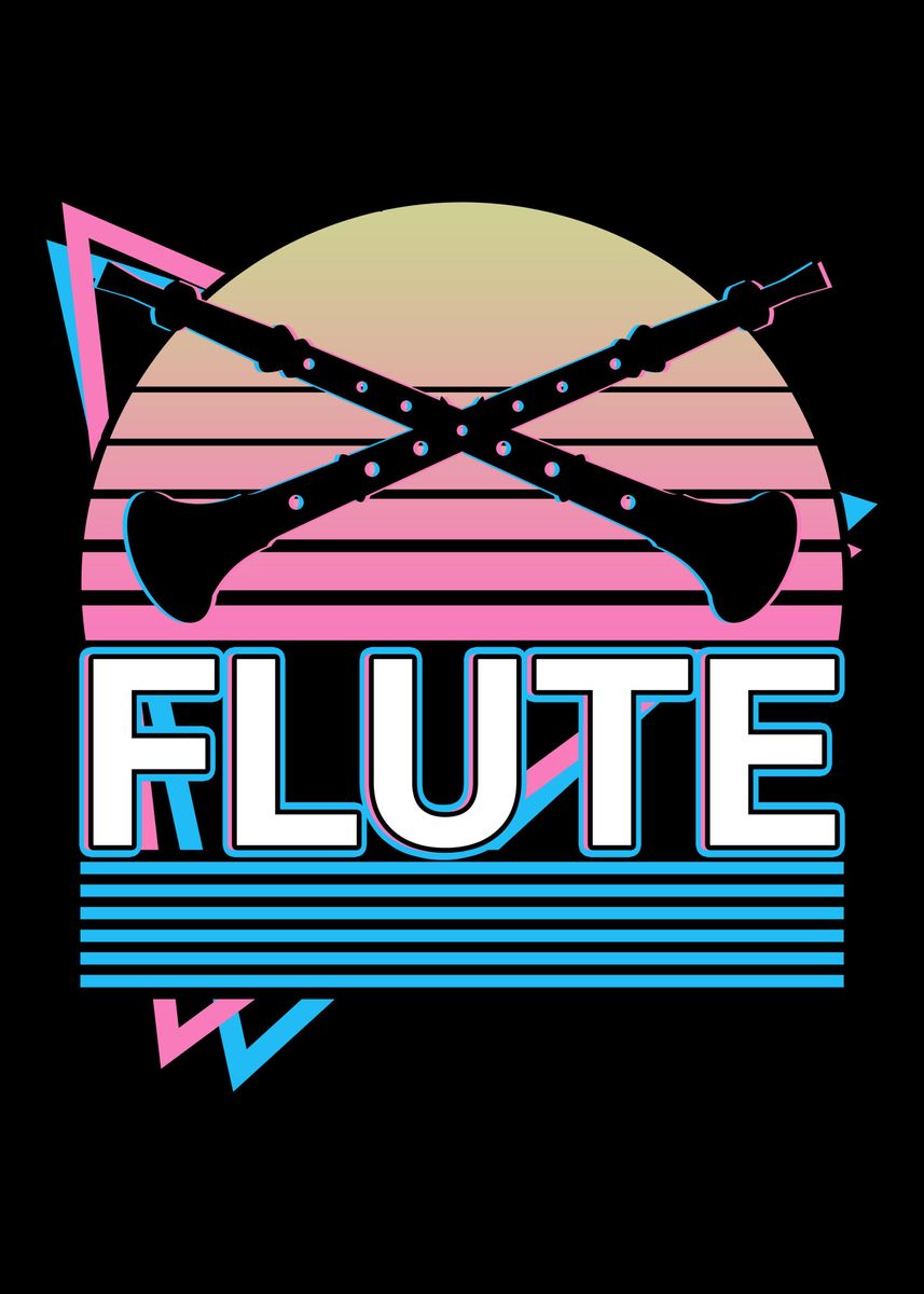 'Flute' Poster, picture, metal print, paint by AestheticAlex | Displate