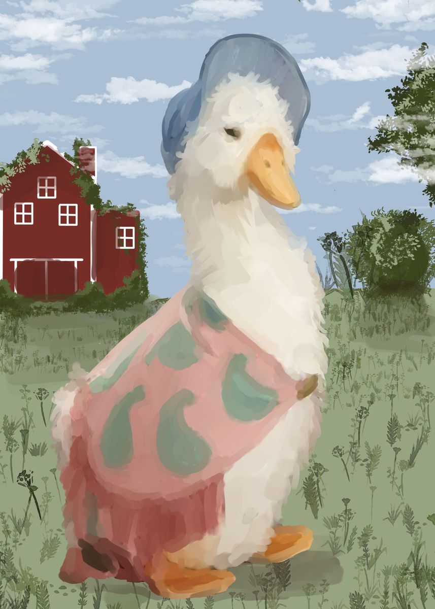 'duck farm' Poster, picture, metal print, paint by eunoia | Displate