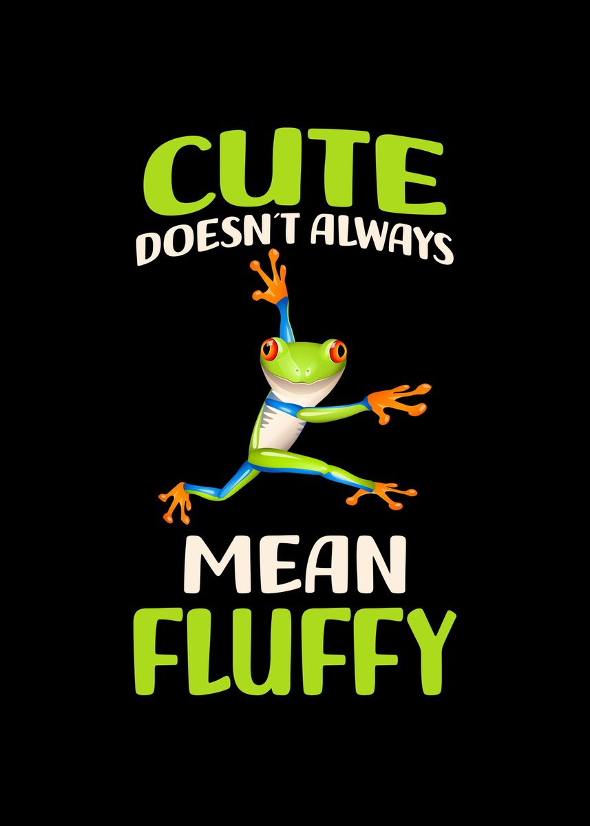 'Cute Frog Frogs Lover Gift' Poster, picture, metal print, paint by TW ...
