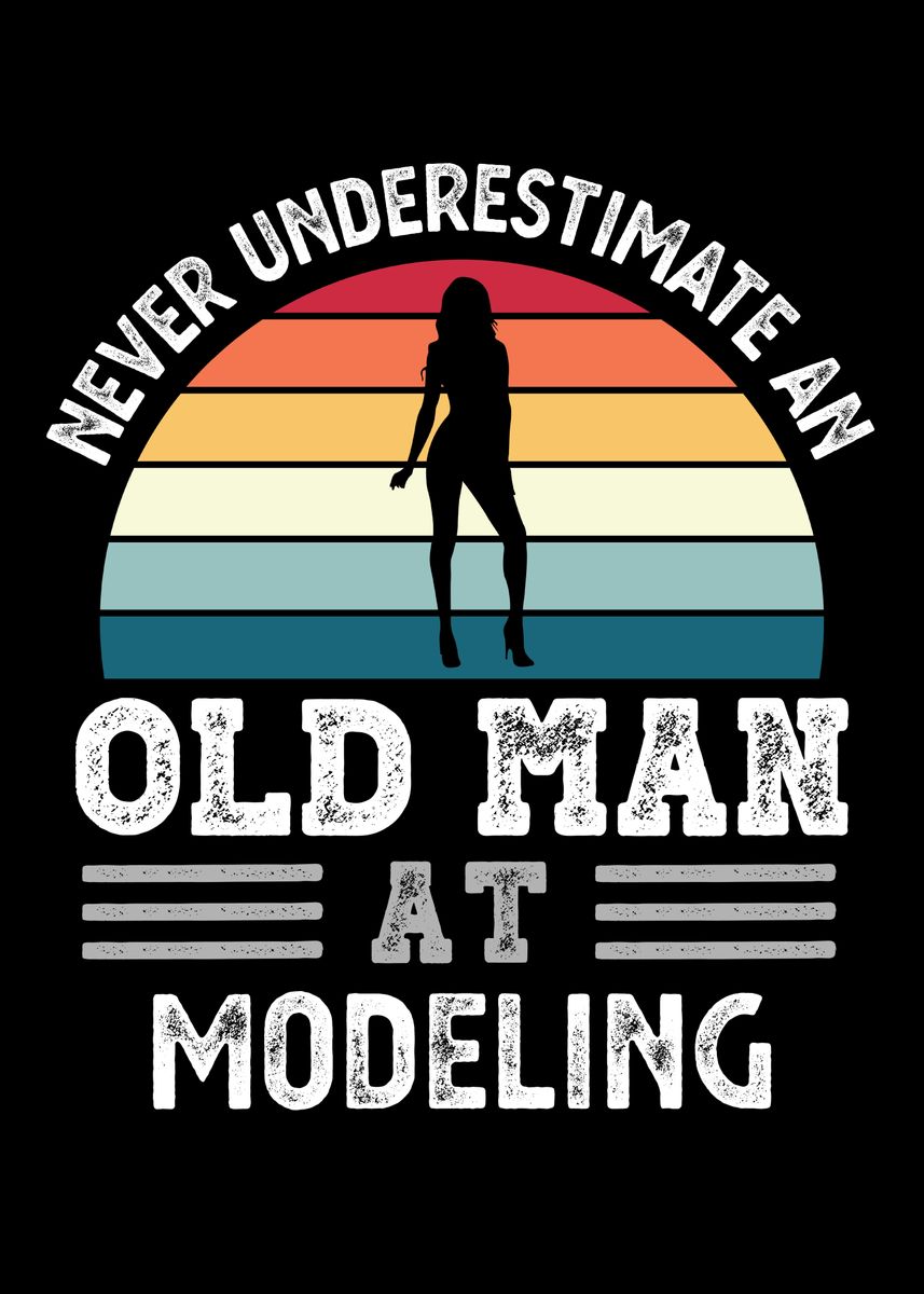 'Old Man at Modeling' Poster, picture, metal print, paint by Phil ...
