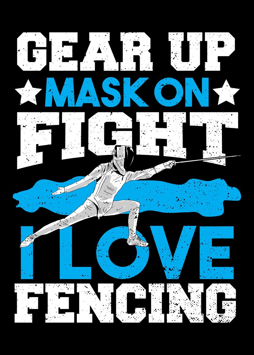 'Gear Up Mask On Fight' Poster, picture, metal print, paint by ...
