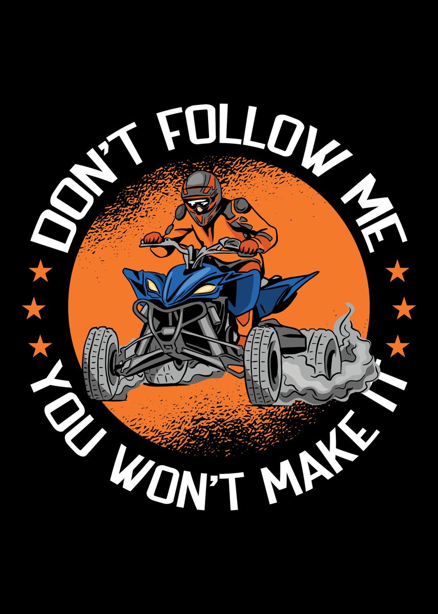 'Quad Bike ATV' Poster, picture, metal print, paint by BobbyBubble ...