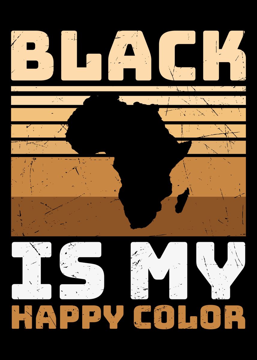 'Black is my Happy Color' Poster, picture, metal print, paint by Artbe ...