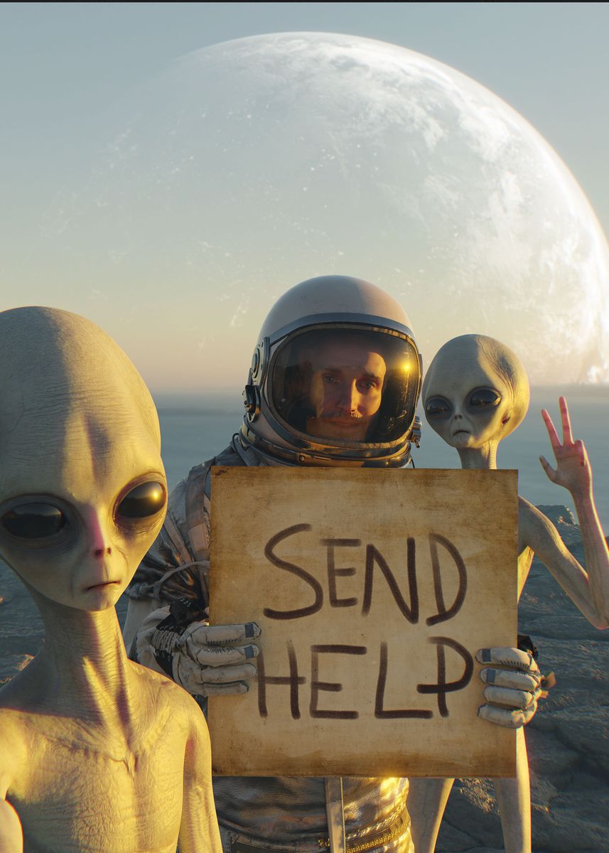 'Send Help' Poster by Leonardo Senas | Displate