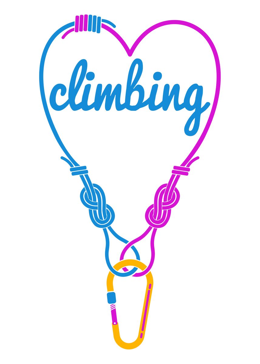 'I love rock climbing' Poster, picture, metal print, paint by mailbox ...