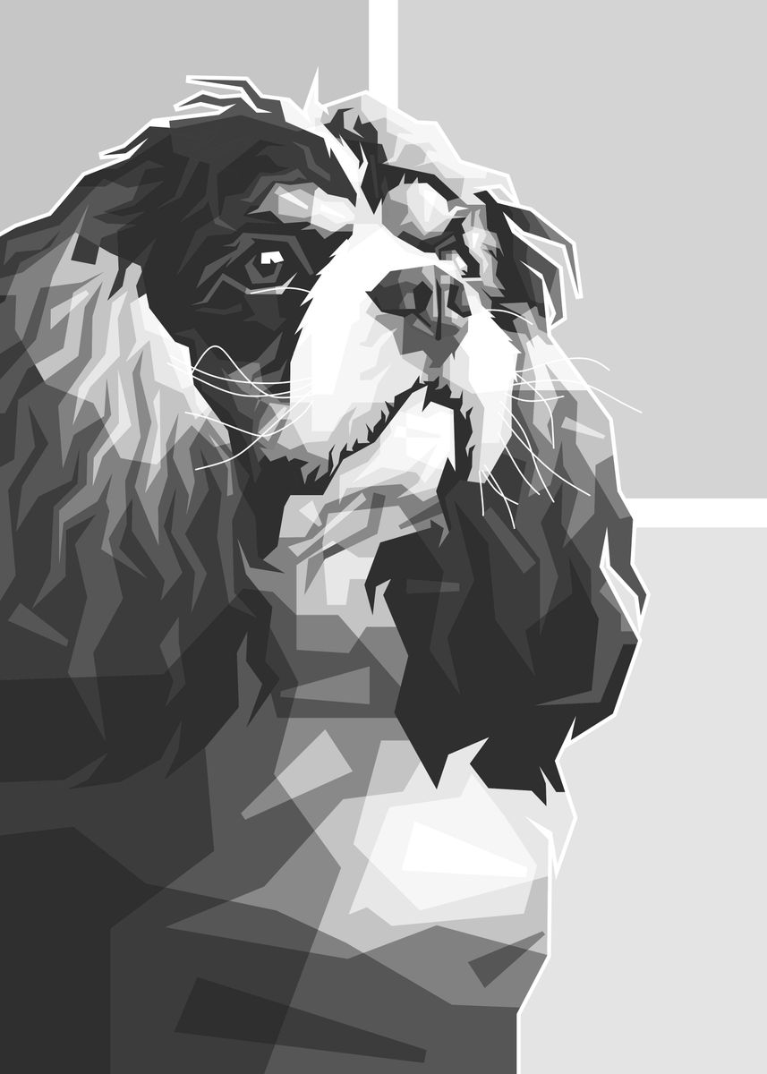 'DOGS' Poster, picture, metal print, paint by Dedew Doublede | Displate