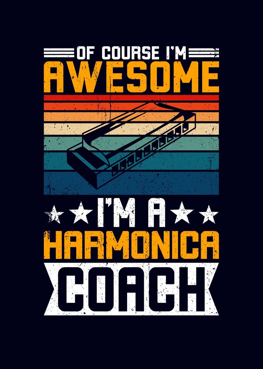 'Harmonica Coach' Poster, picture, metal print, paint by MzumO | Displate
