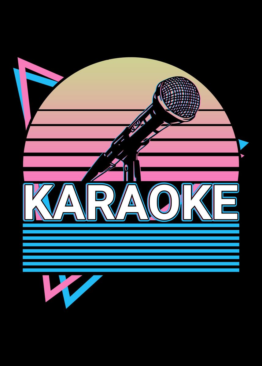 'Karaoke Retro' Poster, picture, metal print, paint by AestheticAlex ...