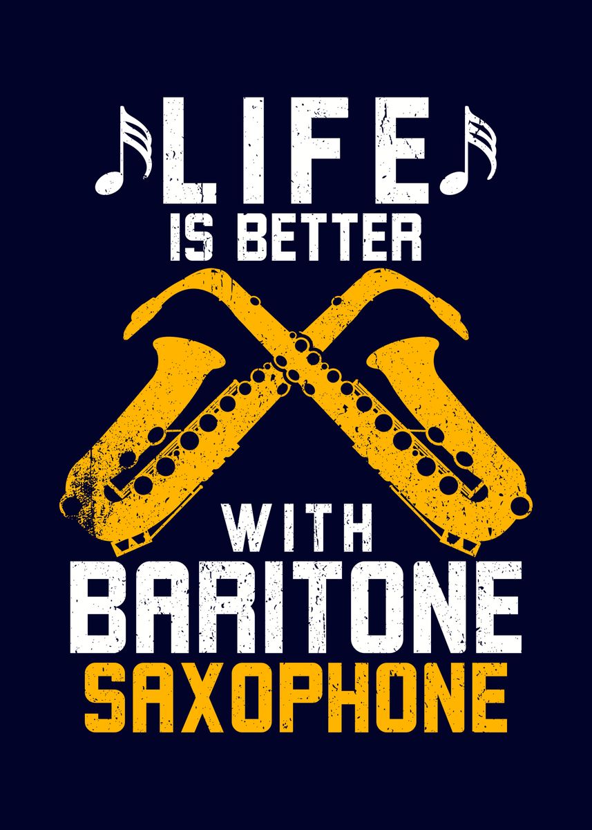 'Baritone Saxophone' Poster, picture, metal print, paint by MzumO ...