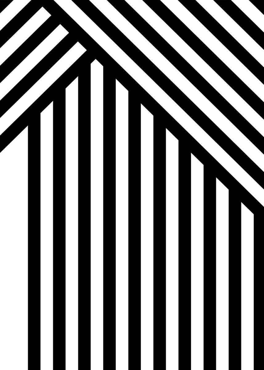 'GEOMETRIC LINES 39C' Poster, picture, metal print, paint by ...