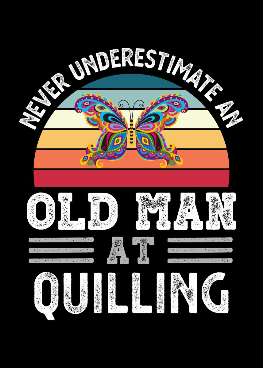 'Old Man at Quilling' Poster, picture, metal print, paint by Phil ...