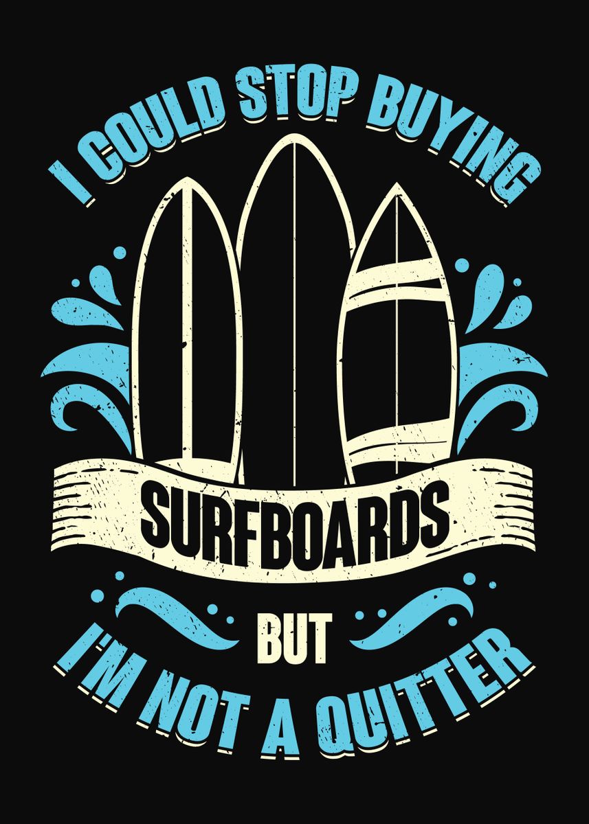 'Surfboards Surfing Design' Poster, picture, metal print, paint by ...