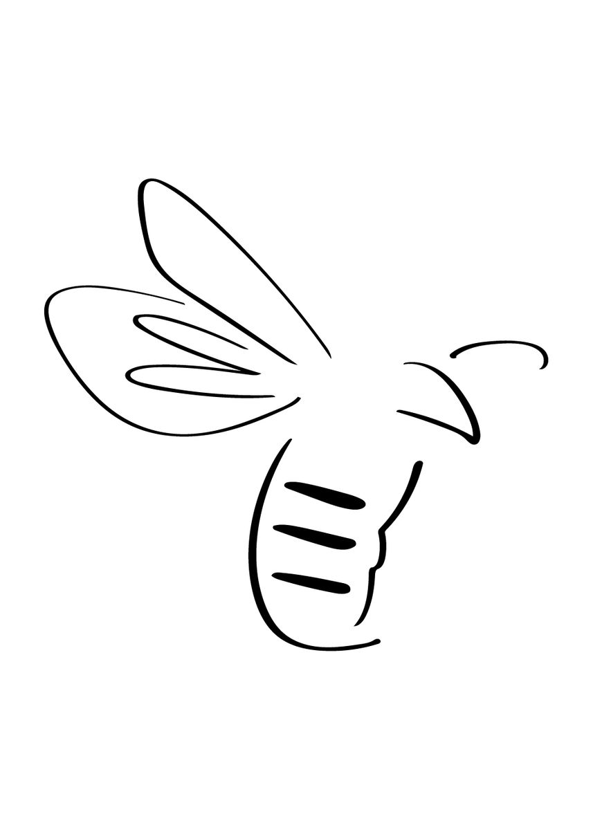 'Bee Line Art Minimal' Poster, picture, metal print, paint by Chris ...
