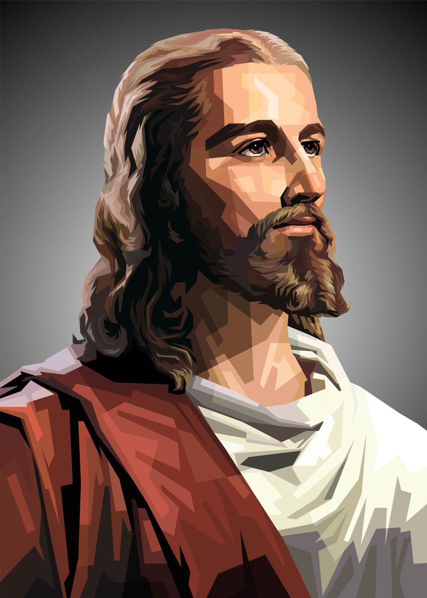 'Jesus Isa' Poster, picture, metal print, paint by Wpap Malang | Displate
