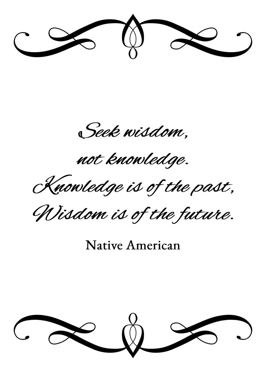'Seek Wisdom' Poster, picture, metal print, paint by ABConcepts | Displate