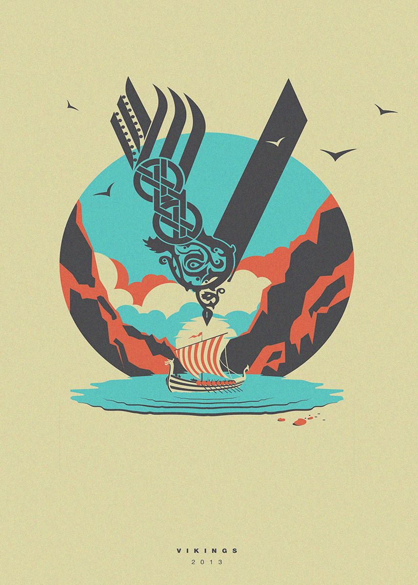 'Vikings' Poster, picture, metal print, paint by CarlosBalistreri ...