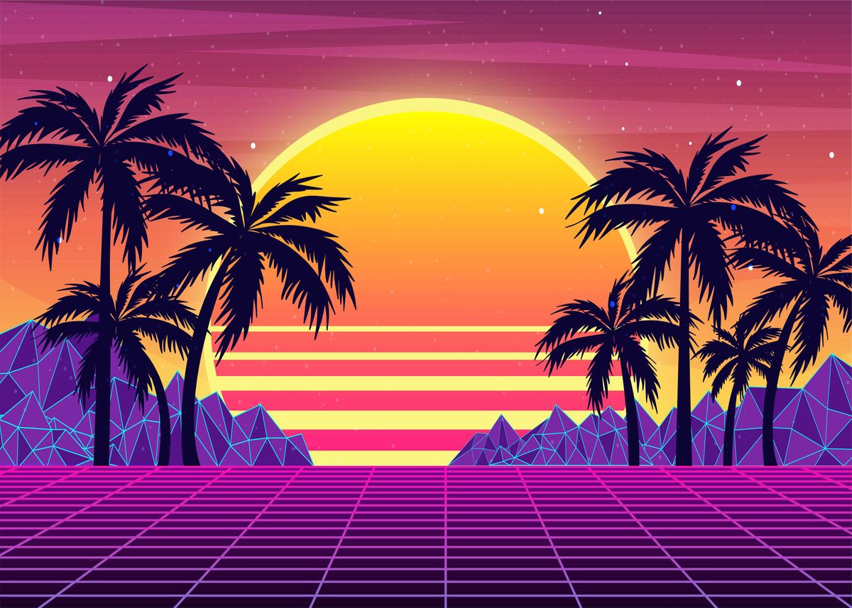 'Glorious Scarlet Sunset' Poster by EDM Project | Displate