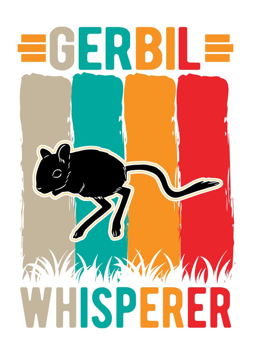 'Gerbil Whisperer' Poster, picture, metal print, paint by ...