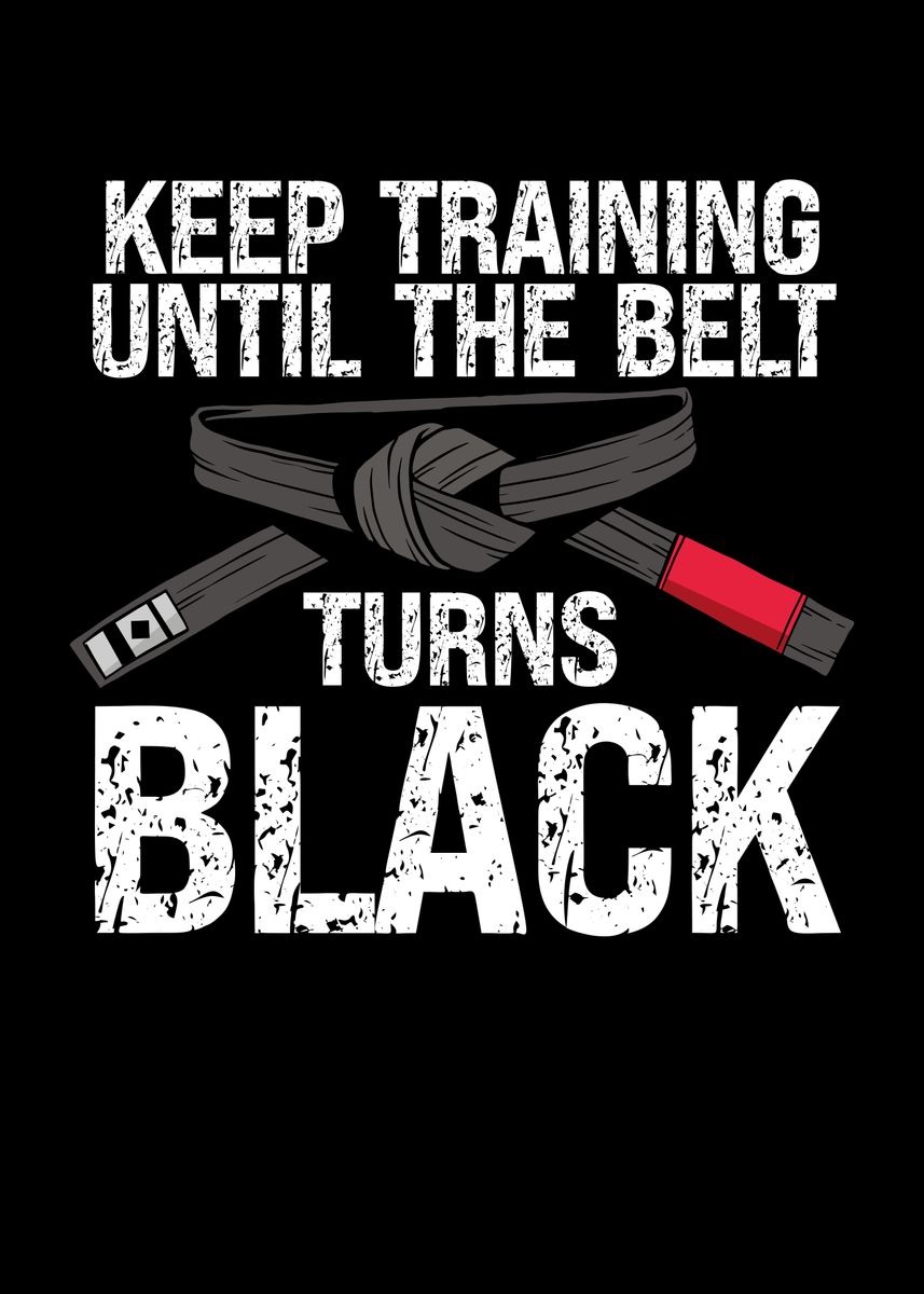 'Keep training until the be' Poster, picture, metal print, paint by ...