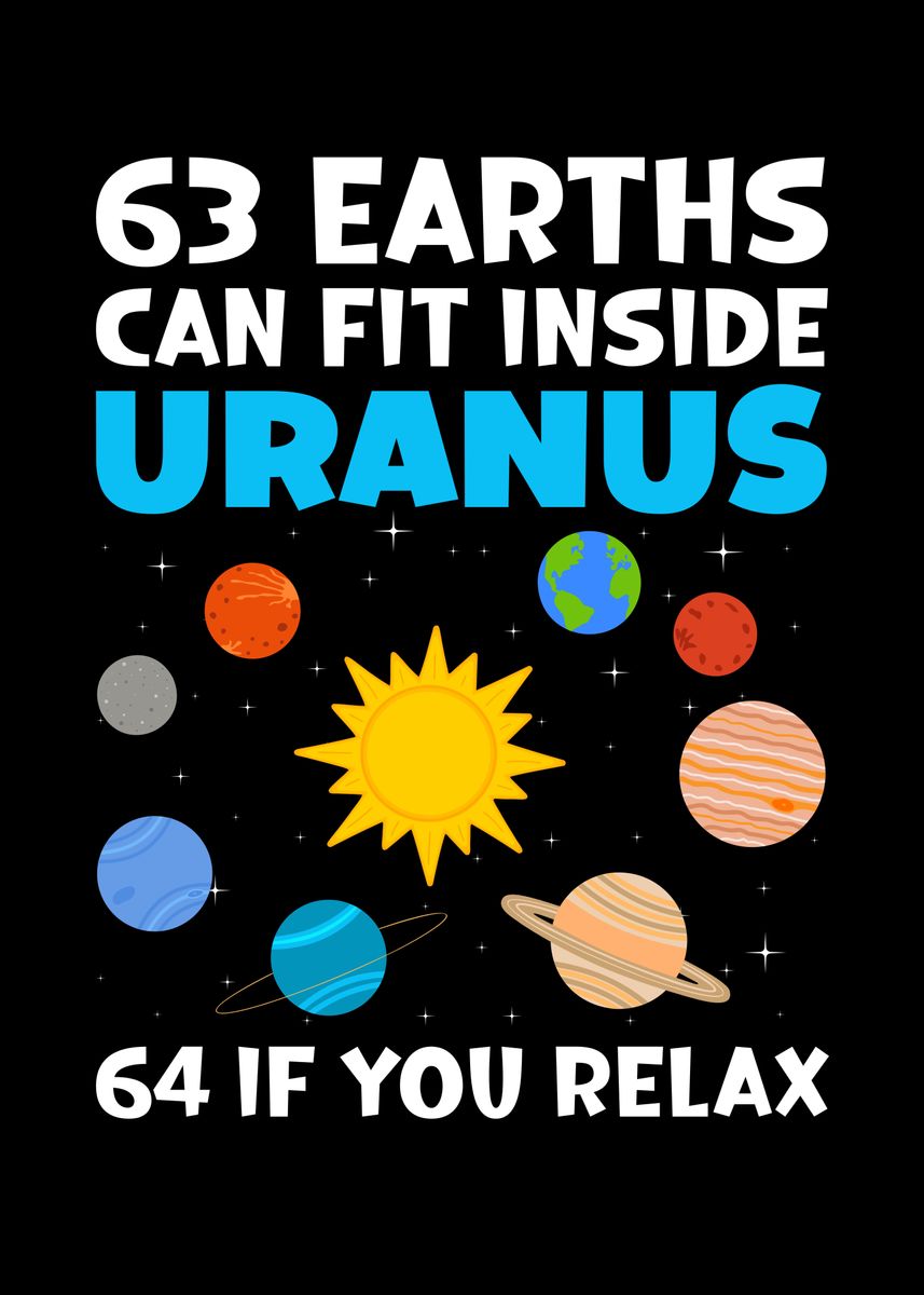 'Funny Planet Uranus' Poster, picture, metal print, paint by ...