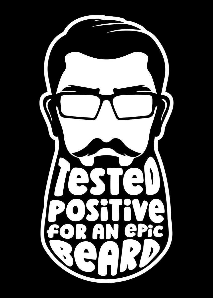 'Full Beard' Poster, picture, metal print, paint by BobbyBubble | Displate