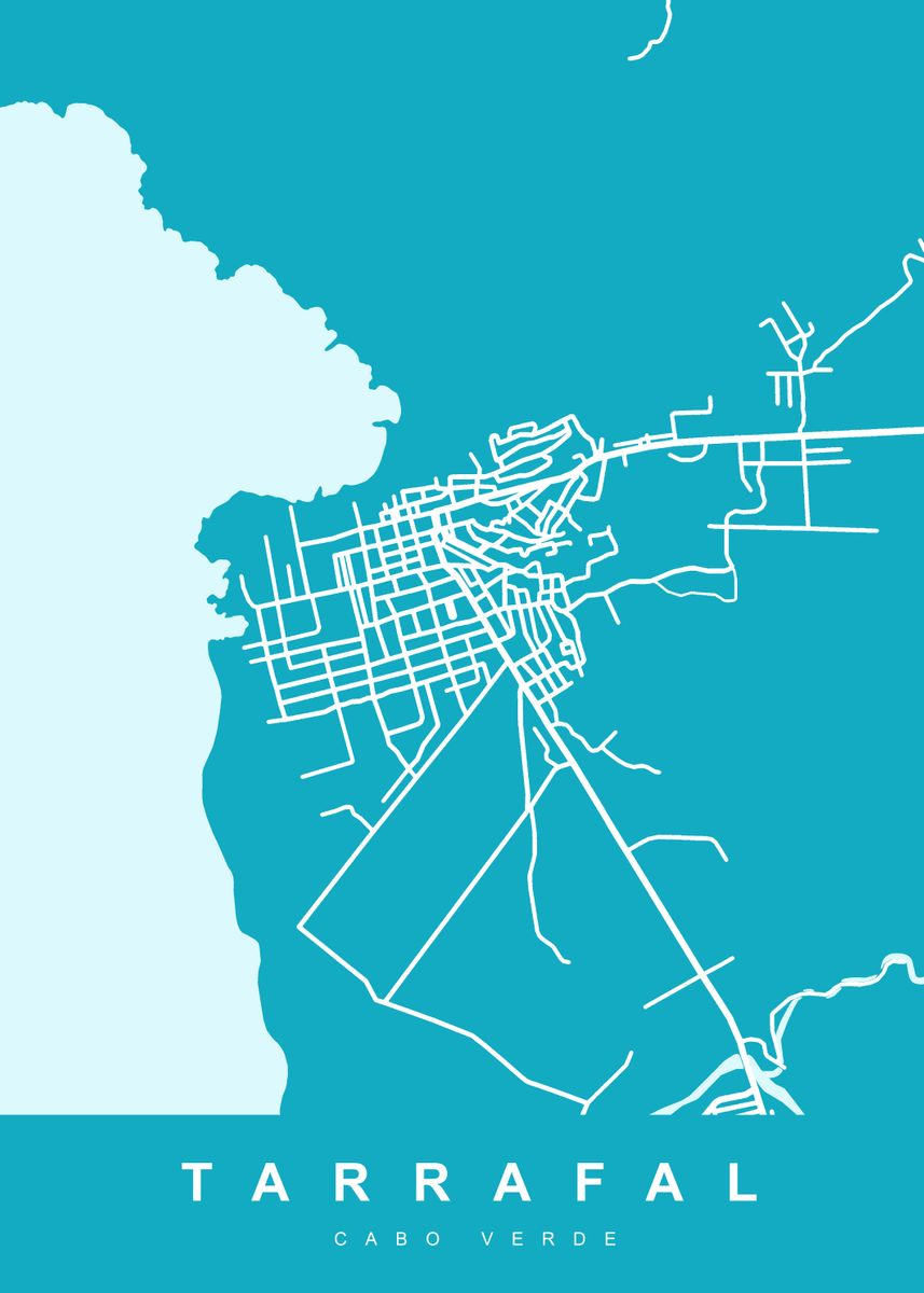 'TARRAFAL Map CABO VERDE ' Poster by UrbanMaps | Displate