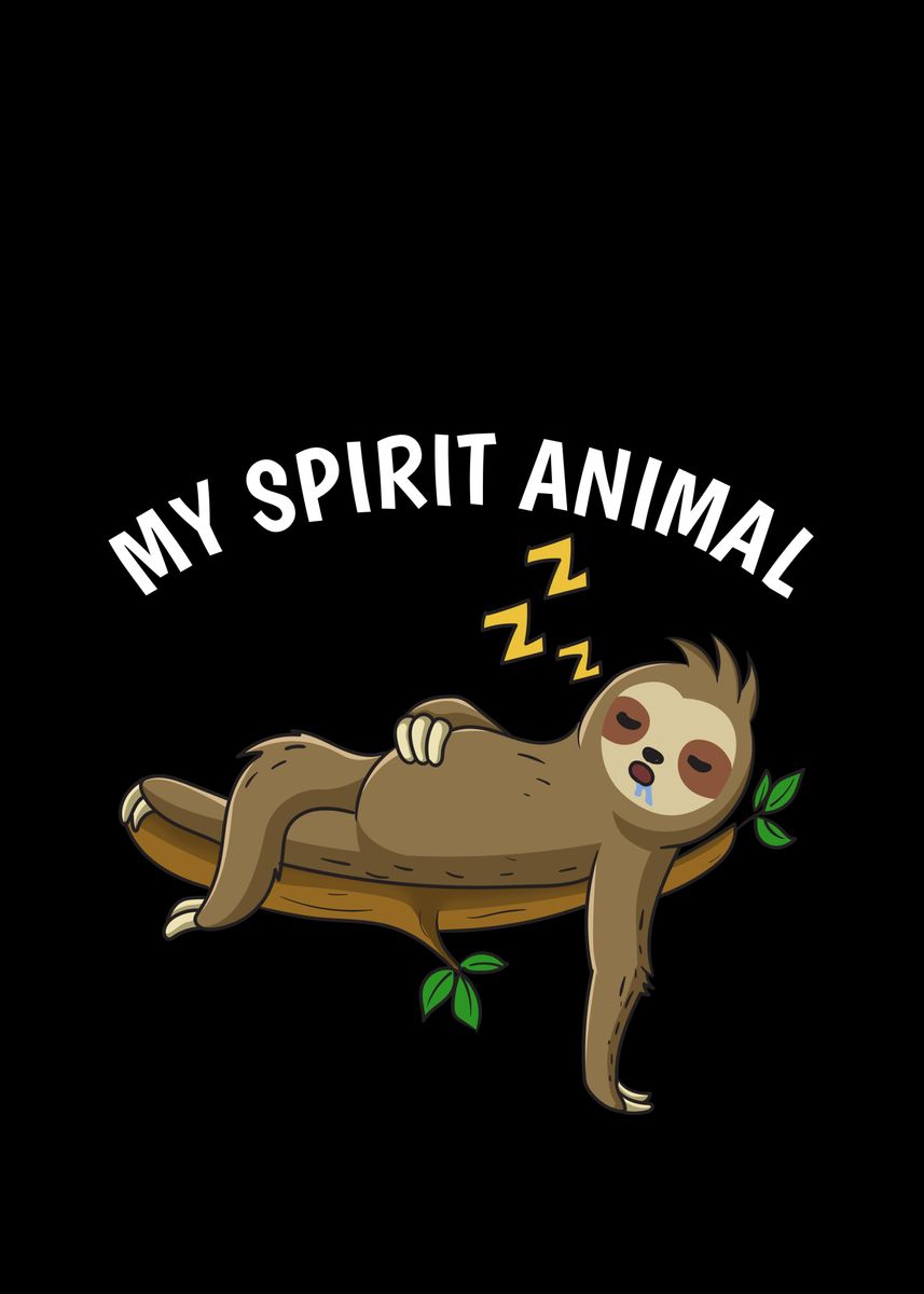 'Spirit Animal Sleeping' Poster, picture, metal print, paint by Hexor ...