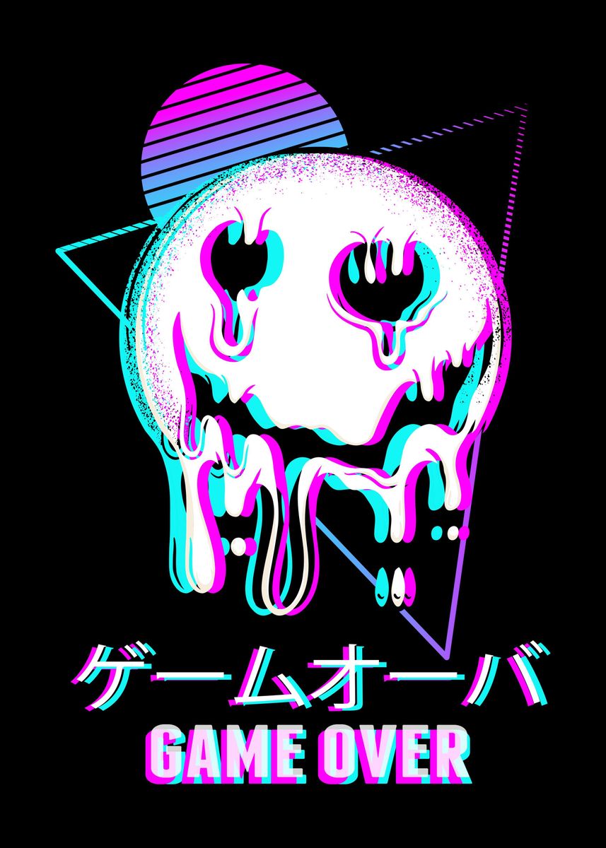 'Game Over Aesthetic Goth' Poster, picture, metal print, paint by ...