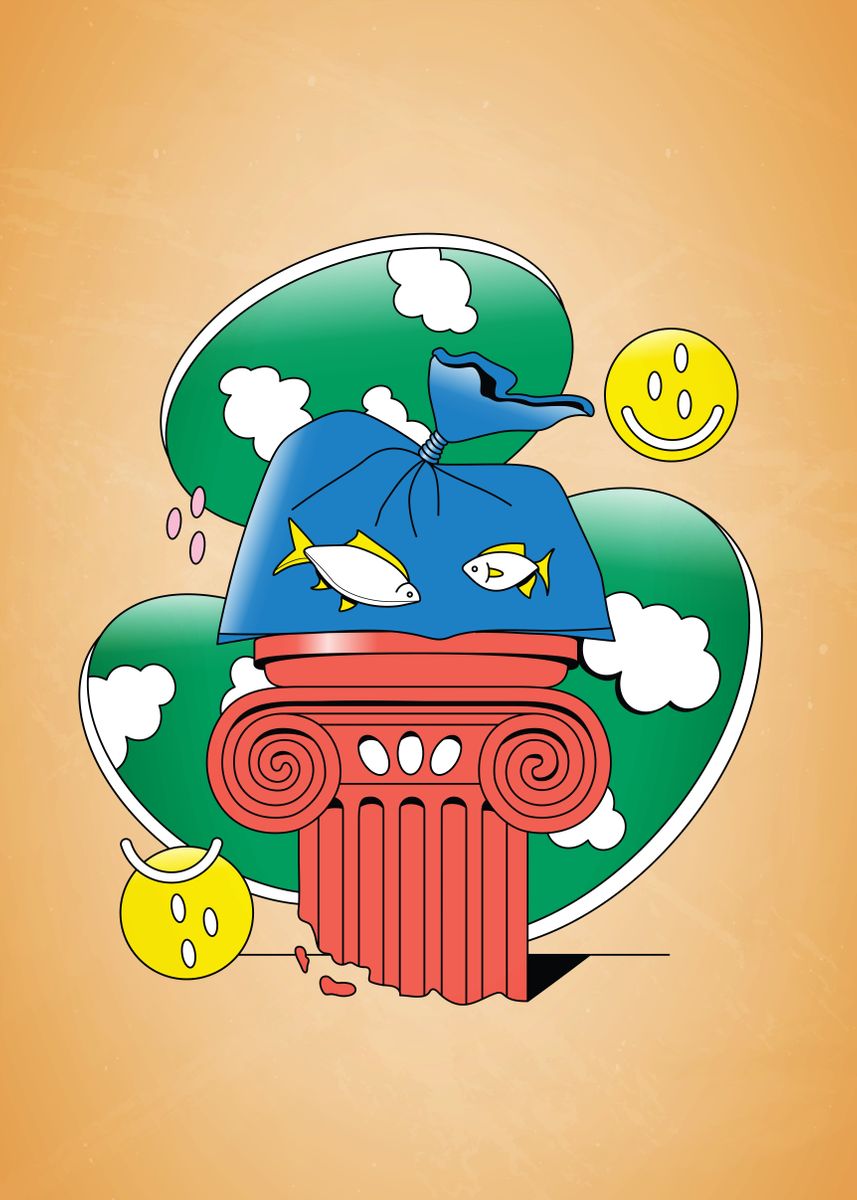 'Abstract Still Life Fish' Poster by BestPrints | Displate