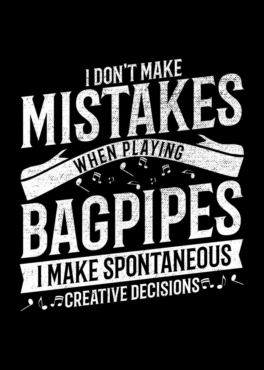 'Funny Bagpipe Musician' Poster, picture, metal print, paint by ...