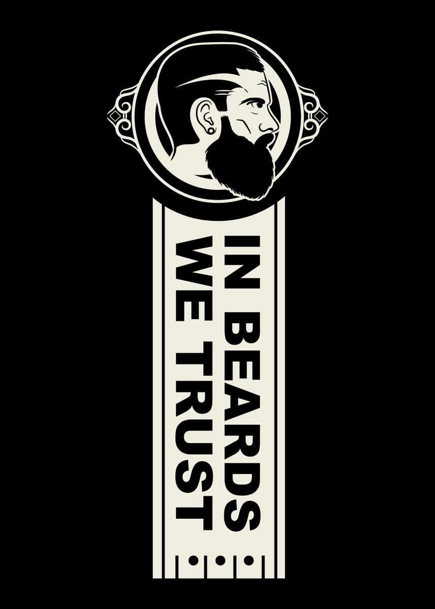 'Full Beard' Poster, picture, metal print, paint by BobbyBubble | Displate