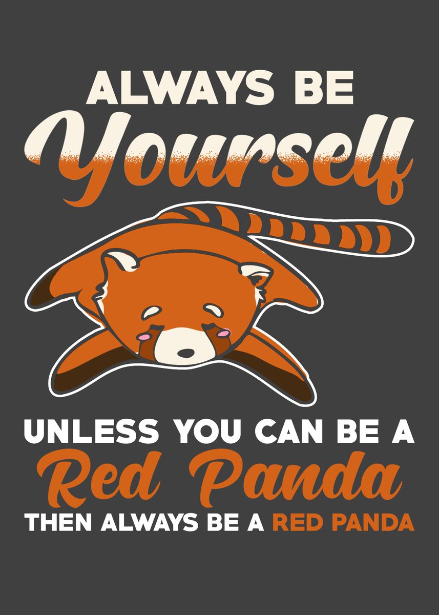 'Red Panda Bear Cute' Poster by schmugo | Displate