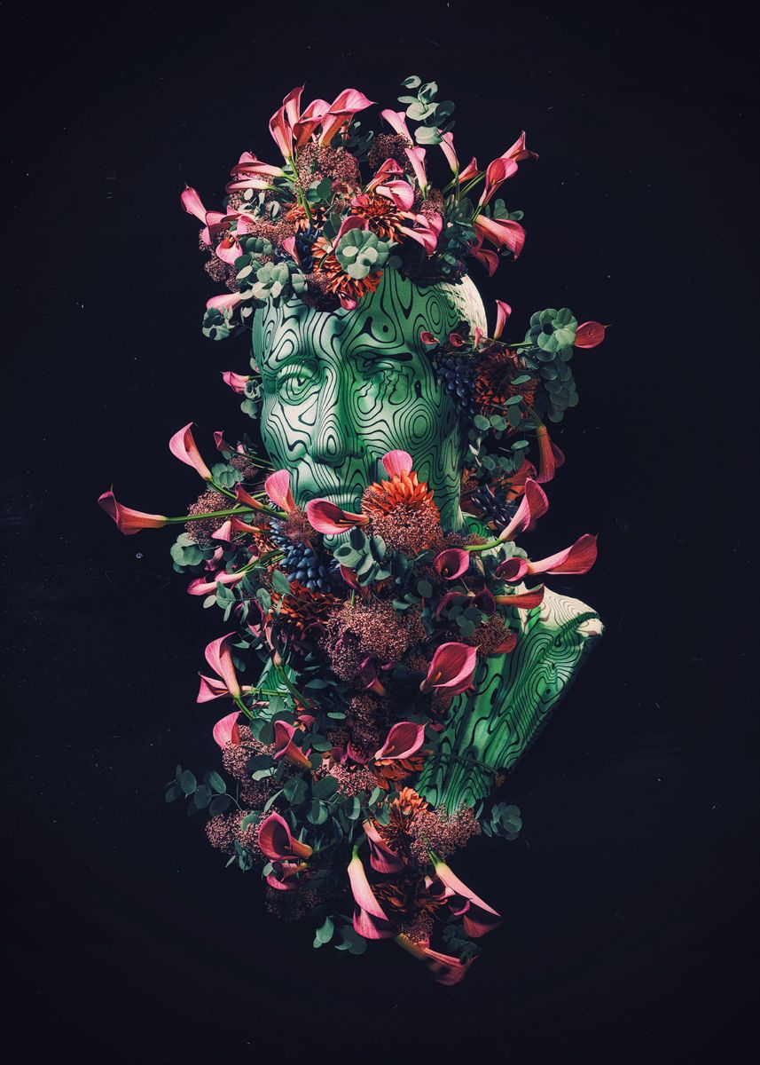 'GREEN CAESAR ' Poster, picture, metal print, paint by Gigi Gvalia ...