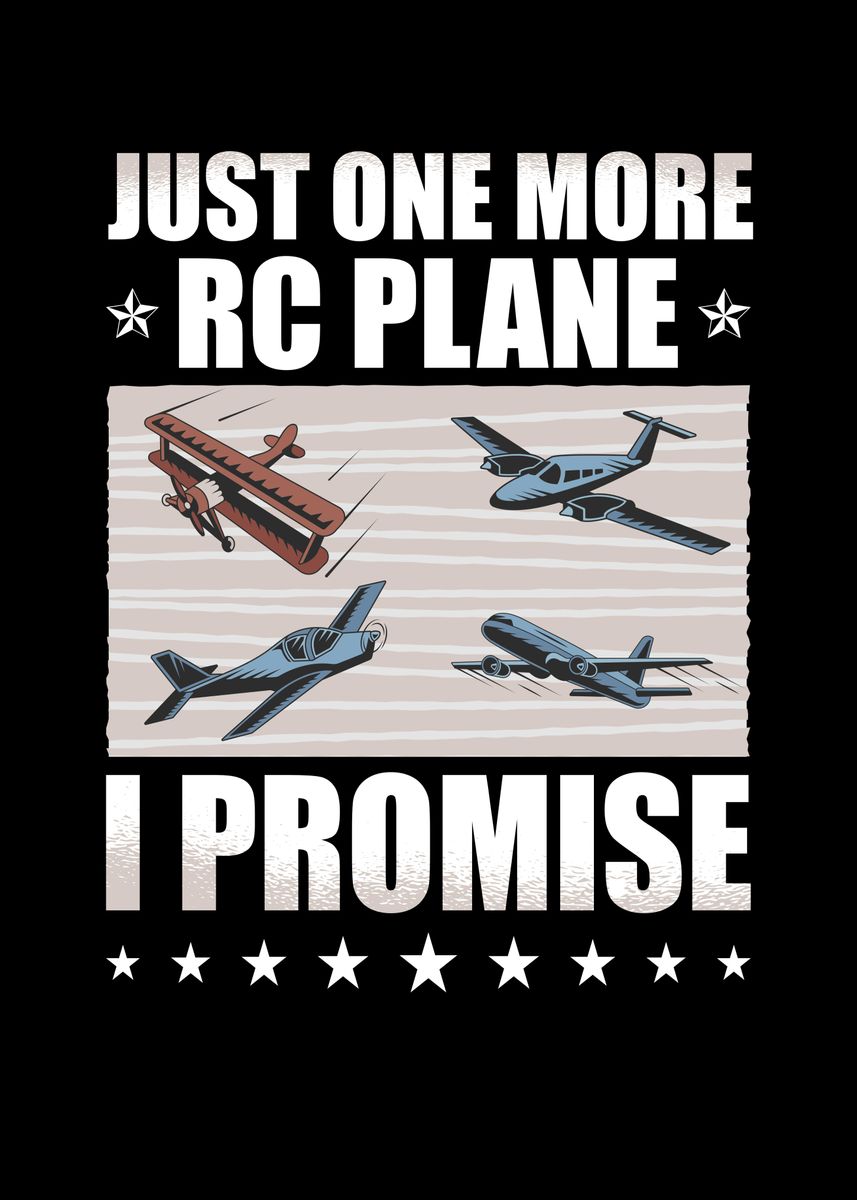 'Funny RC Plane Collector' Poster, picture, metal print, paint by ...