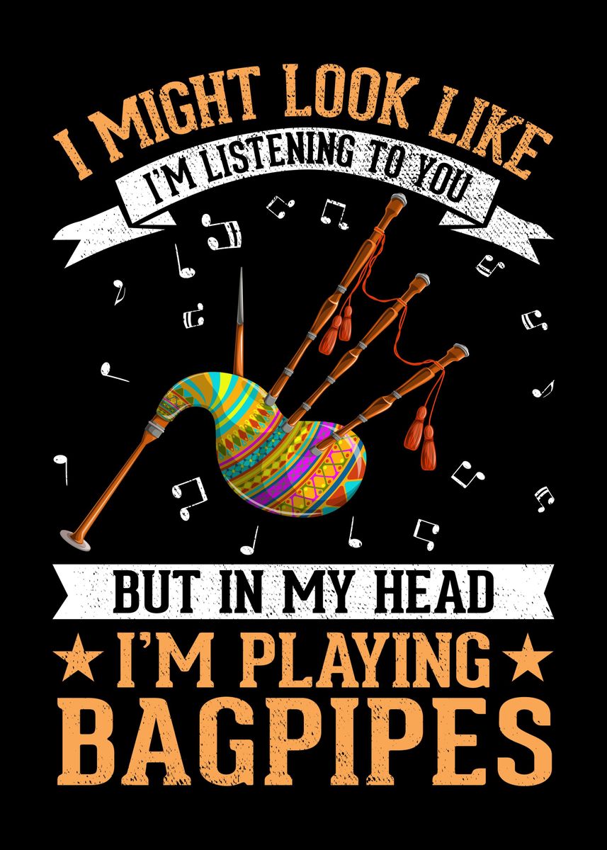 'Bagpiper Music' Poster, picture, metal print, paint by ...