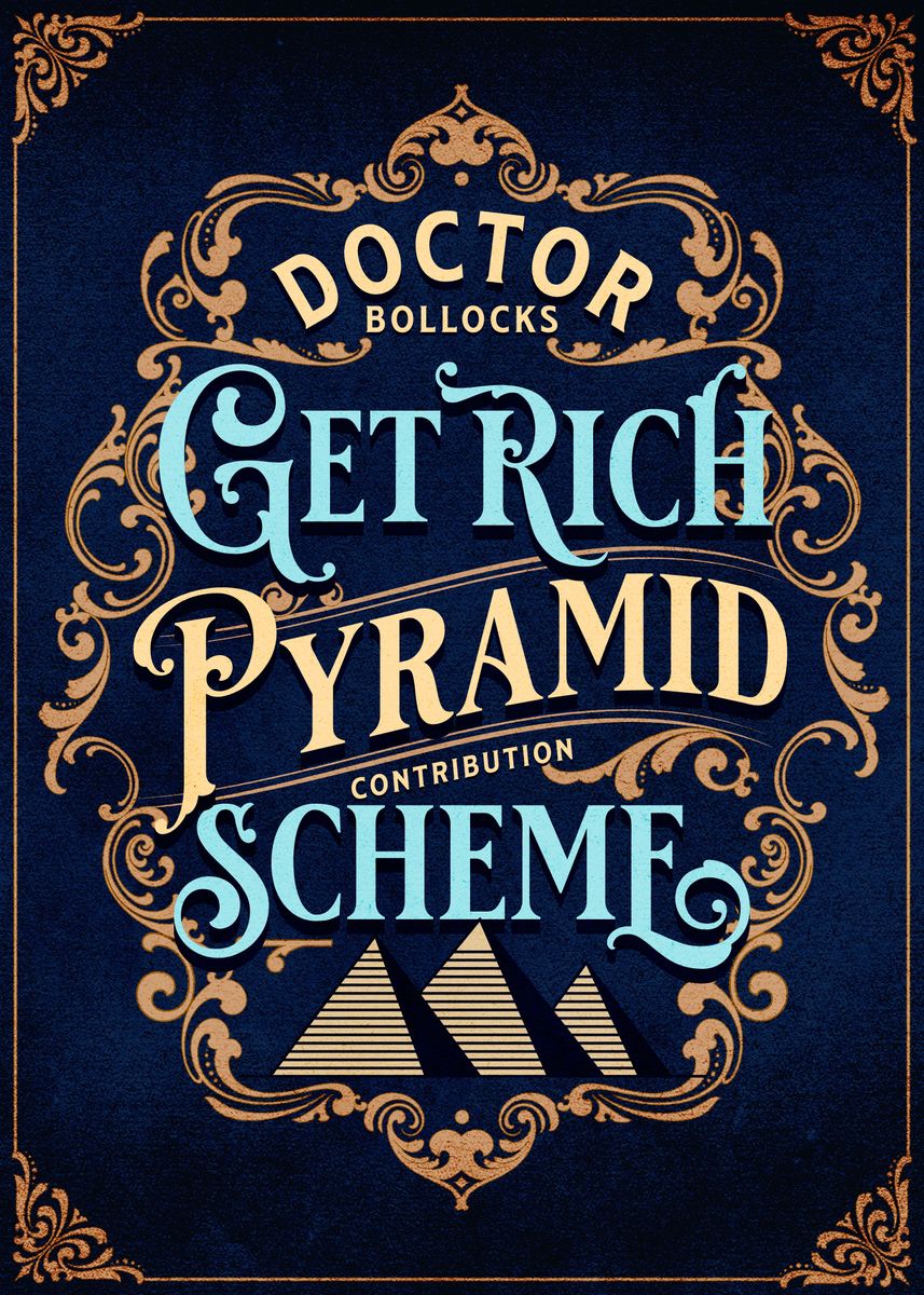 'Vintage Pyramid Scheme' Poster, picture, metal print, paint by ...