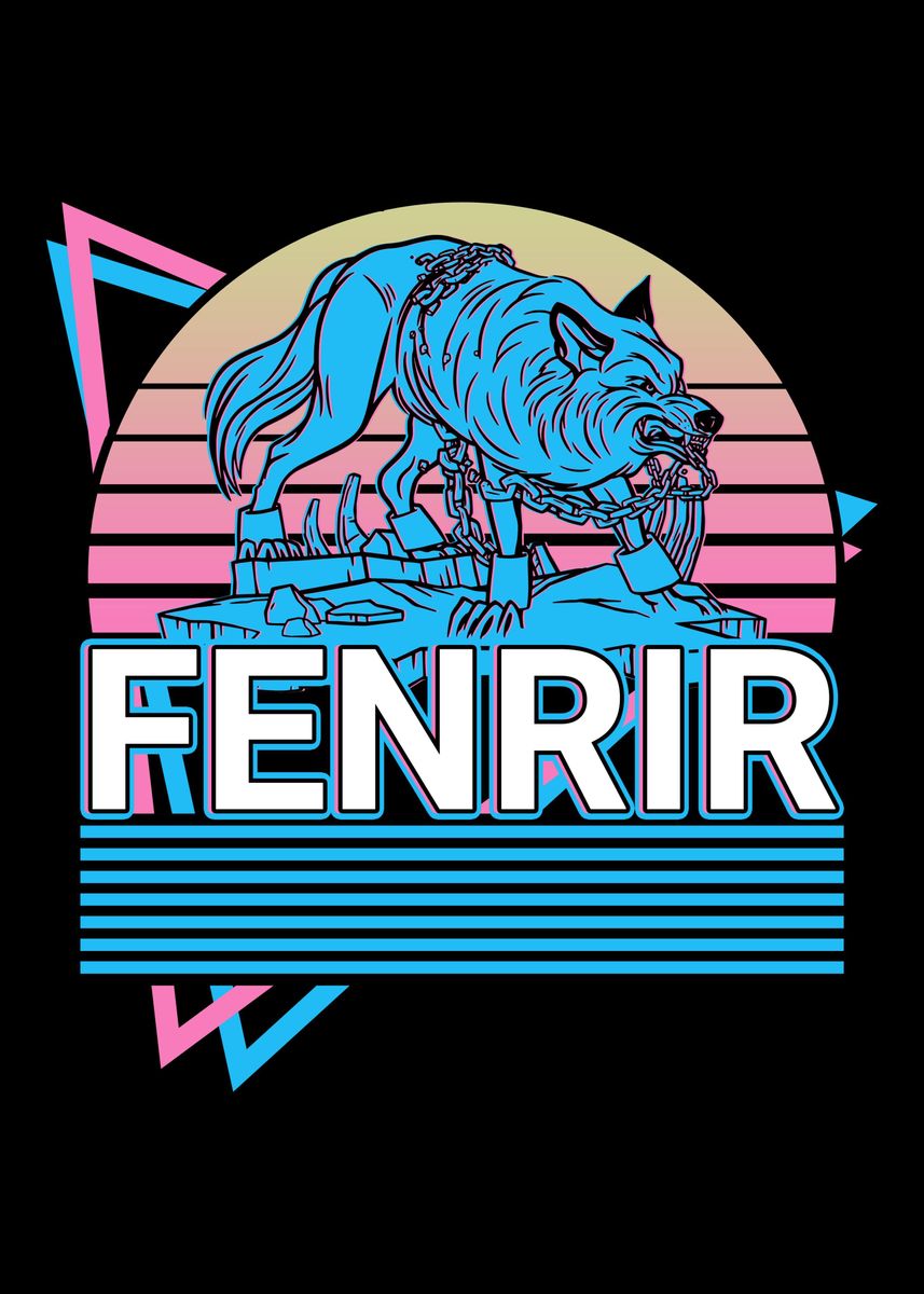 'Fenrir Celtic Wolf Viking' Poster, picture, metal print, paint by ...