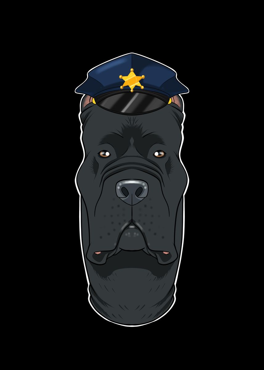 'Police Cane Corso Canine' Poster by MaximusDesigns | Displate