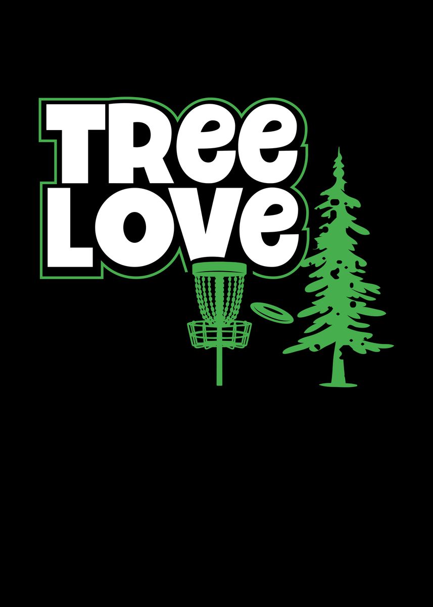 'Disc golf tree love' Poster, picture, metal print, paint by BeMi ...