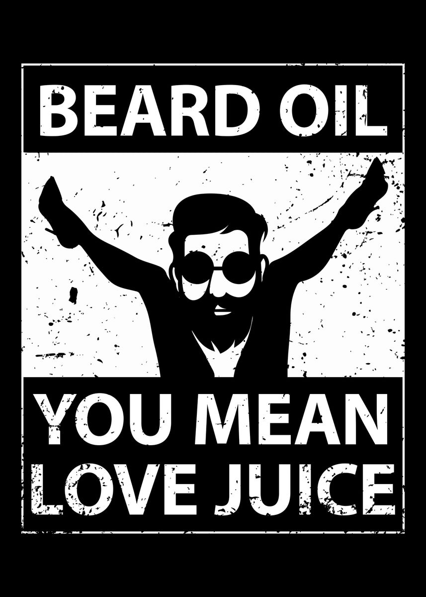 'Full Beard' Poster, picture, metal print, paint by BobbyBubble | Displate