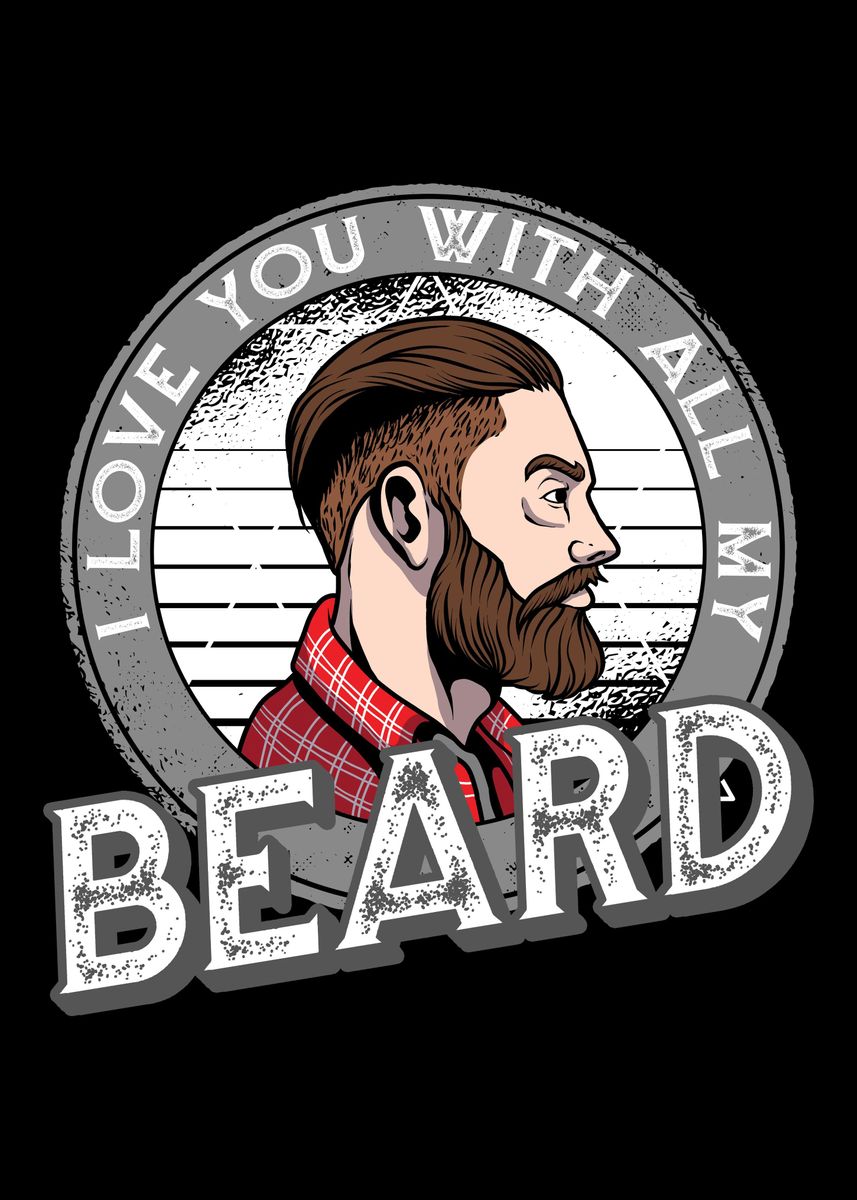 'Full Beard' Poster, picture, metal print, paint by BobbyBubble | Displate