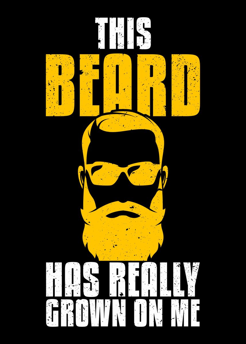 'Full Beard' Poster, picture, metal print, paint by BobbyBubble | Displate