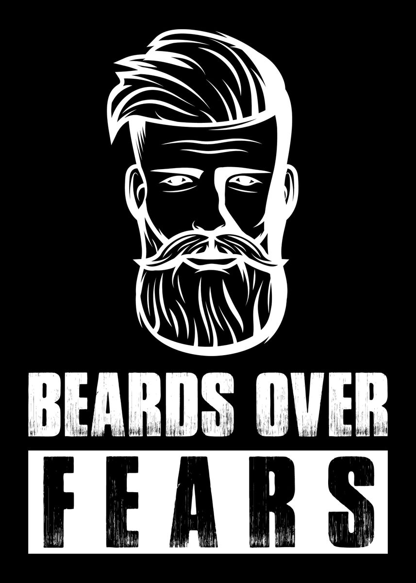 'Full Beard' Poster, picture, metal print, paint by BobbyBubble | Displate