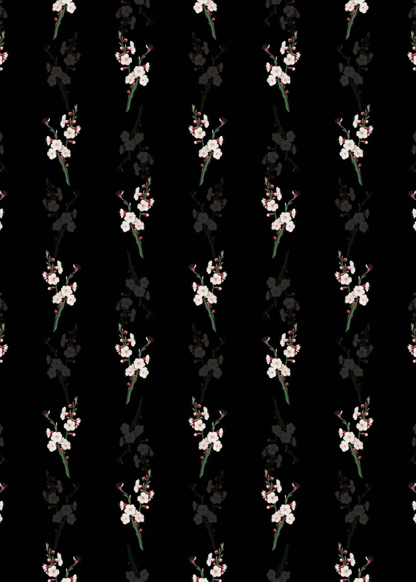 'Apricot Flower Pattern' Poster, picture, metal print, paint by Holy ...